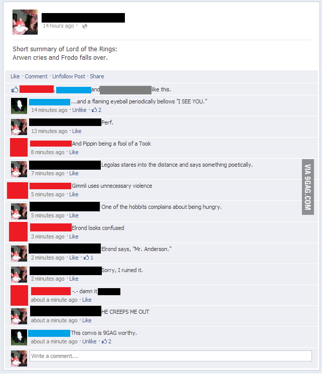 LOTR: A Short Summary - 9GAG