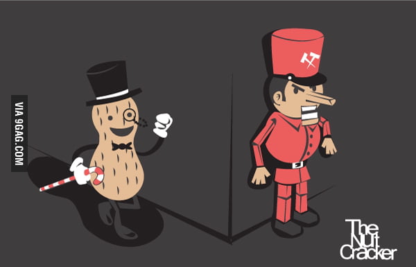 When Mr Peanut meets the Nutcracker - 9GAG