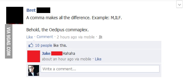 A comma changes everything - 9GAG