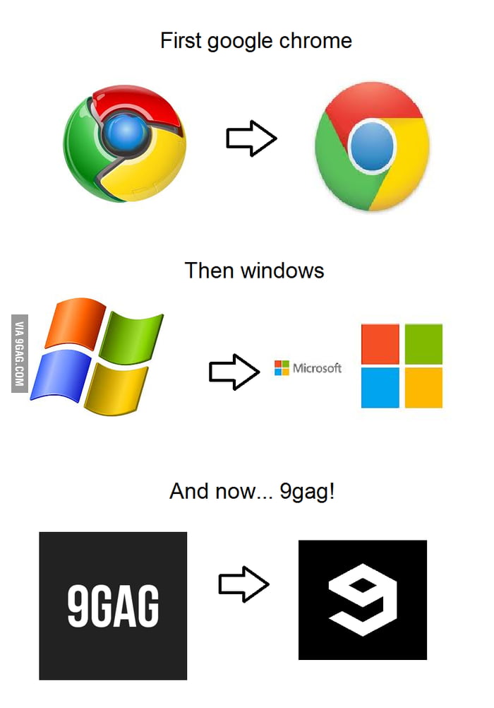 Simplified logos are taking over!! - 9GAG