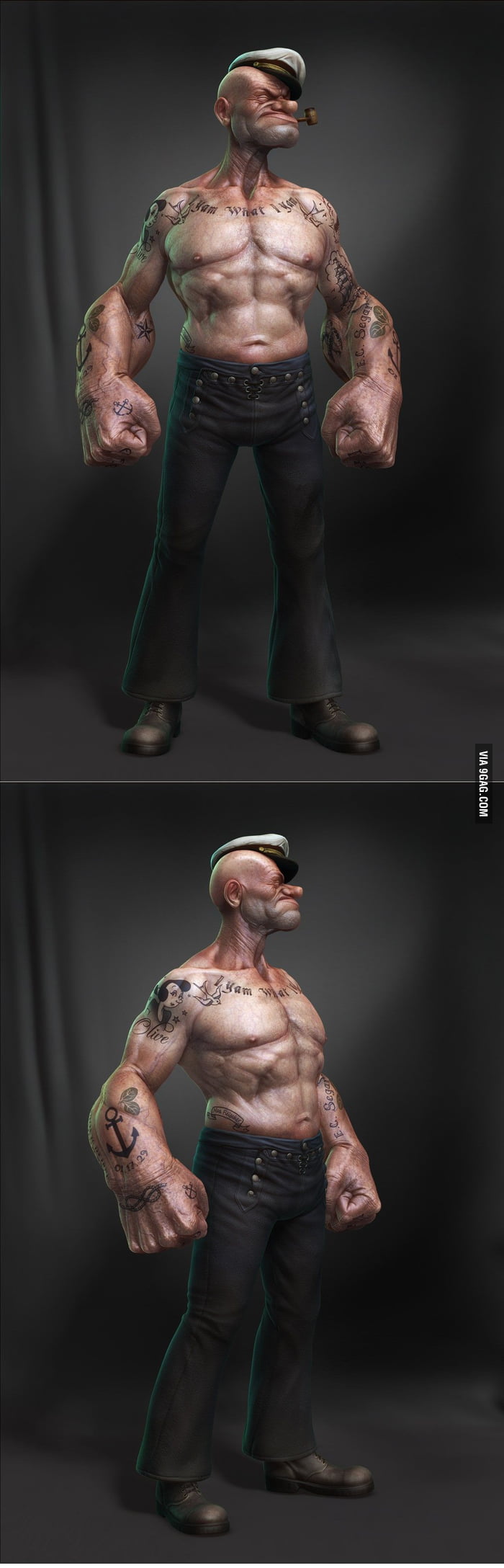 Realistic popeye - 9GAG