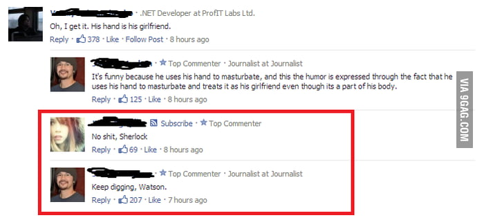 Awesome comeback in 9gag comments - 9GAG