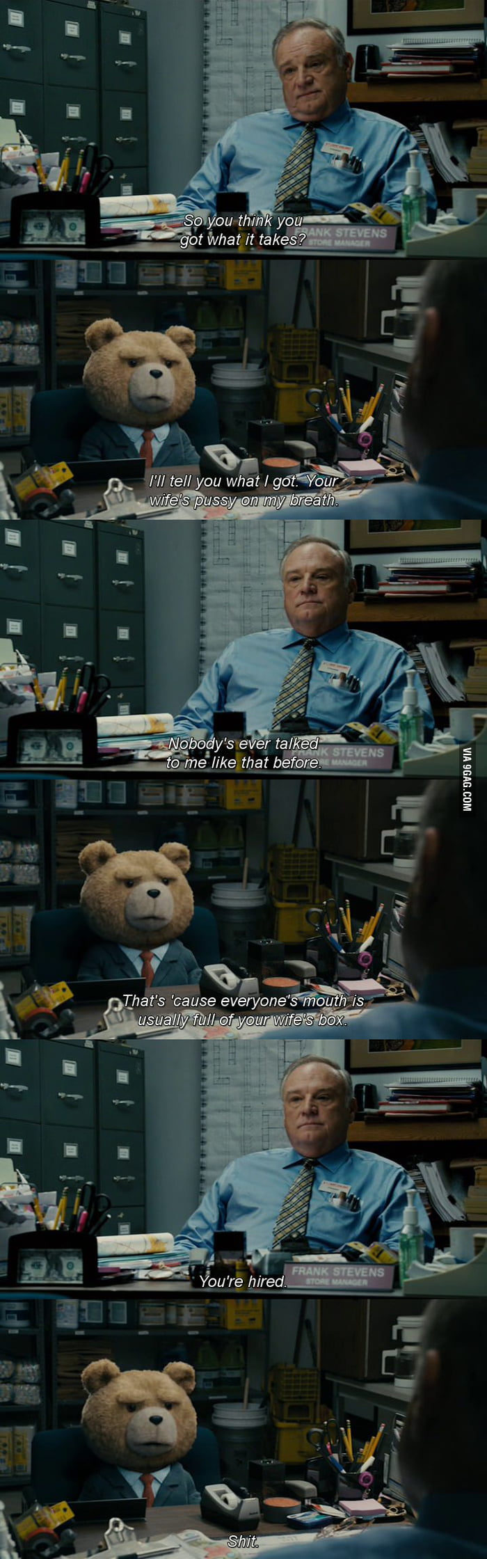 Ted at a job interview - 9GAG