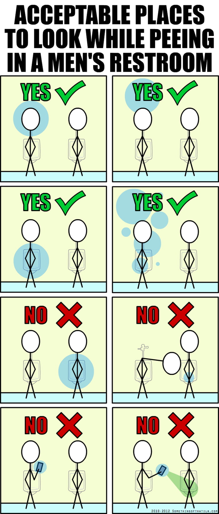 Acceptable places to look when peeing - 9GAG