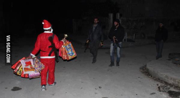 Santa claus in Syria - 9GAG