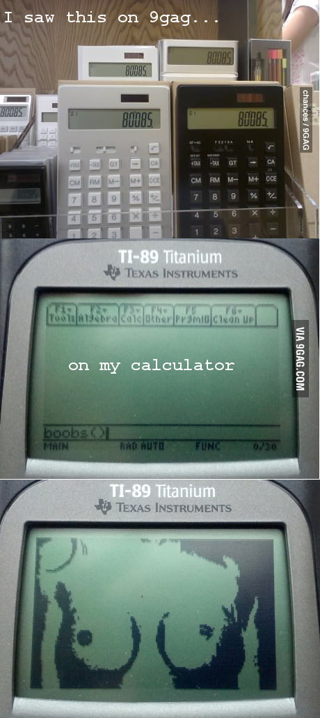 80085 on TI89 calc - 9GAG