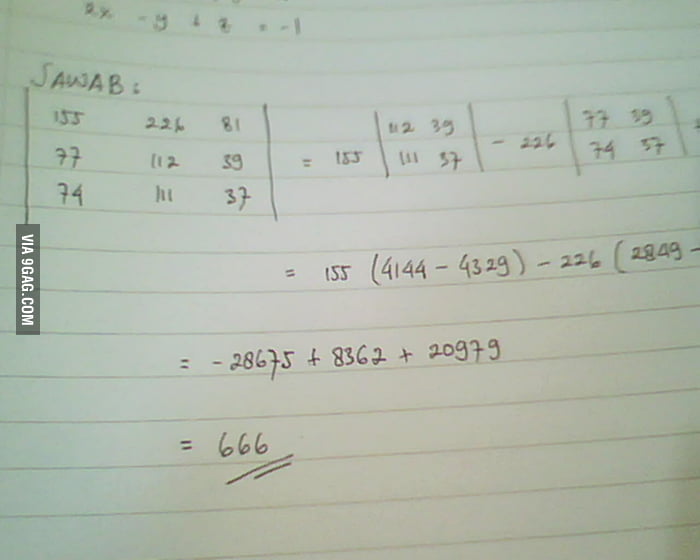 Evil math homework - 9GAG