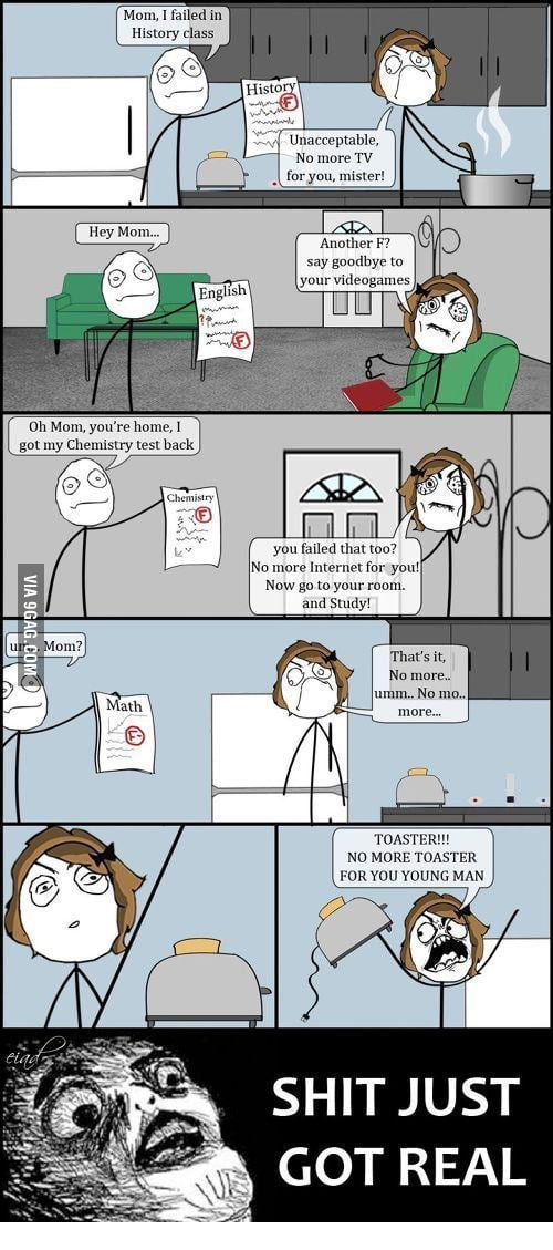 Sht just got real - 9GAG