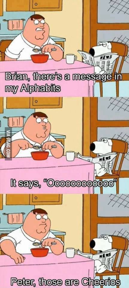 Peter eating Breakfast... - 9GAG