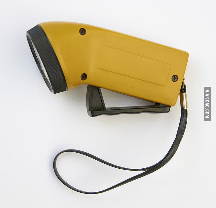 Emergency flashlight accepts no batteries! - 9GAG