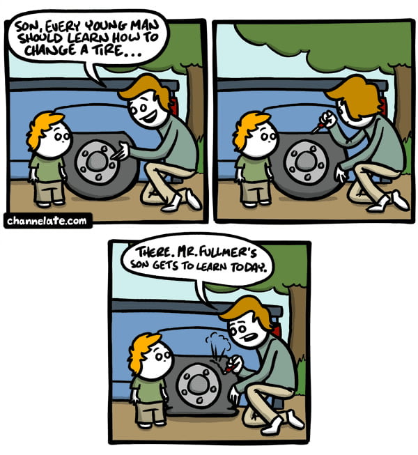 Changing a tire - 9GAG