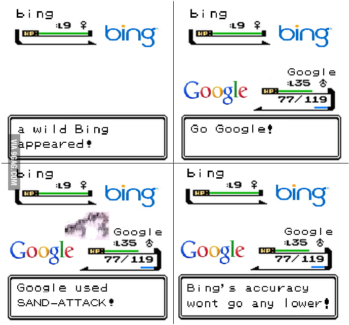 Pokemon vs. Bing! - 9GAG