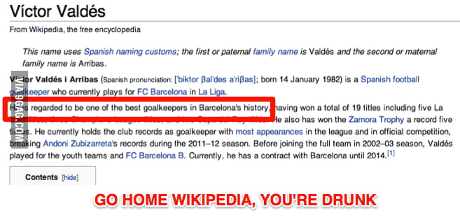 Go home wikipedia, you are drunk - 9GAG