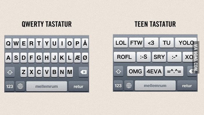 Qwerty vs Teen. - 9GAG
