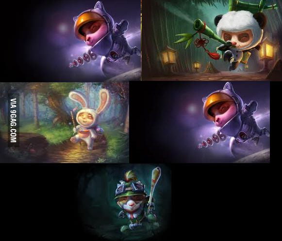 Just teemo in a battle and never open his eyes - 9GAG
