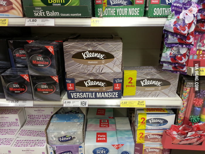 Tissue specifically for men. - 9GAG
