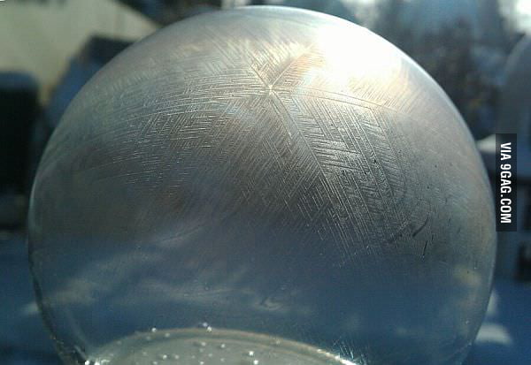 Frozen water bubble - 9GAG