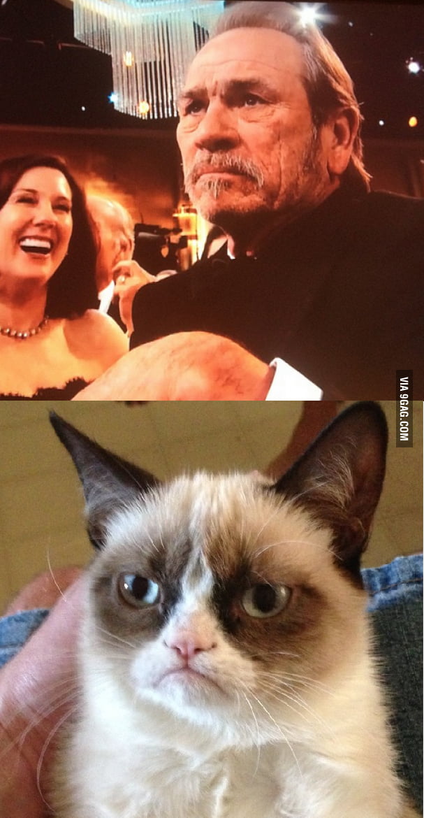 Tommy Lee Jones is grumpy.... - 9GAG