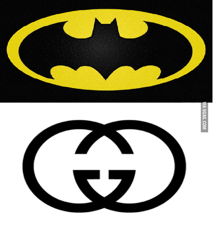 Batman vs. Gucci logo - 9GAG