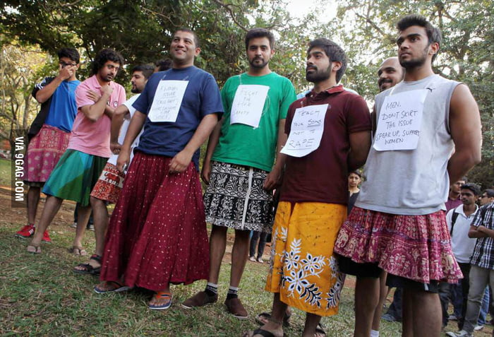 Men protesting the recent "those who dress immodestly are in - 9GAG