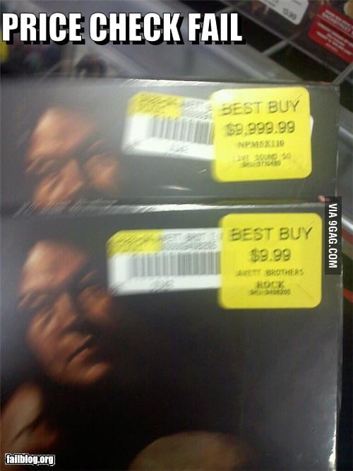 Price Check FAIL - 9GAG