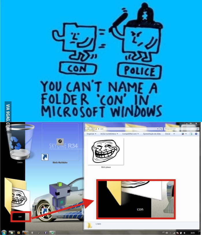 Windows' con folder [Fixed] - 9GAG