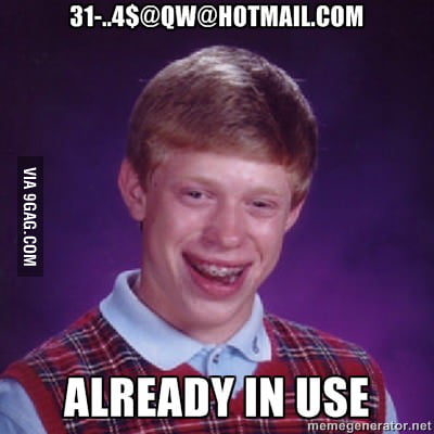 Trys to make hotmail account - 9GAG