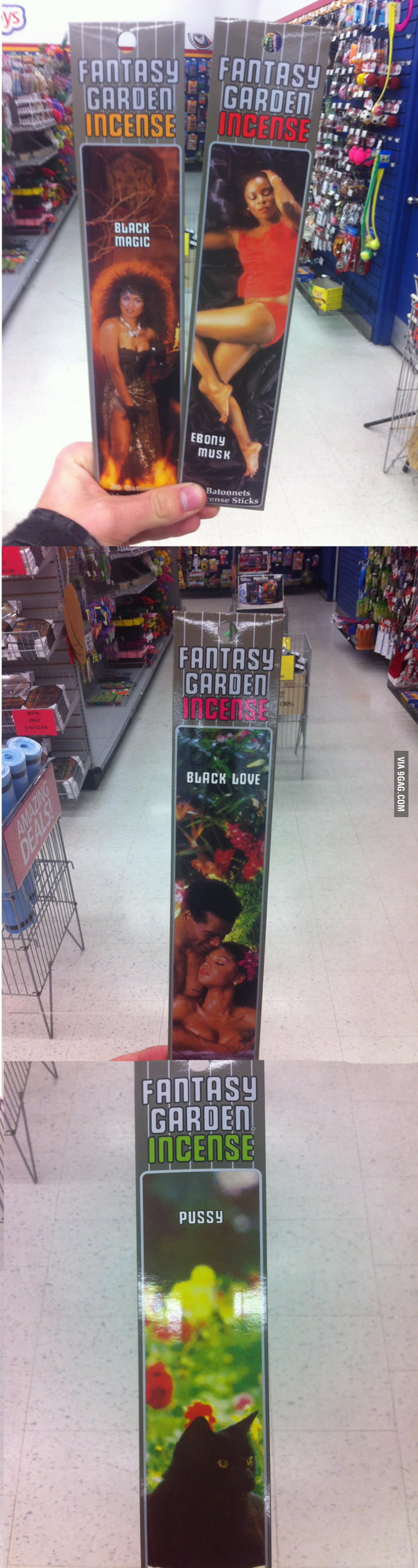 The Dollar Store had some provocative incense names - 9GAG