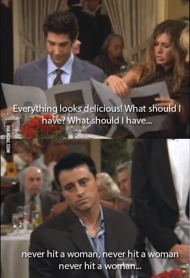 Never hit a woman. - 9GAG