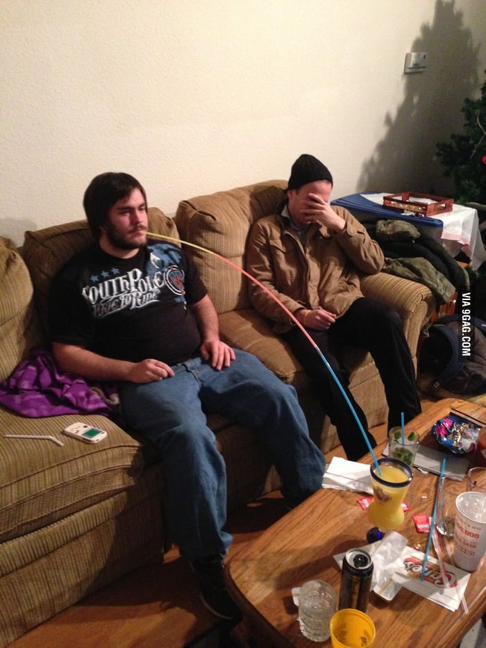 Taking lazy to a new drunk level! - 9GAG
