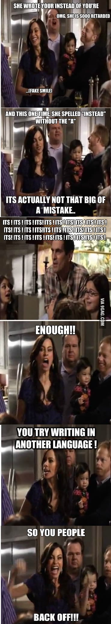 How I feel about english grammar nazzis - 9GAG