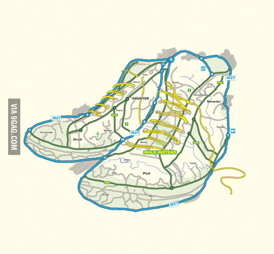 Map Shoes - 9GAG