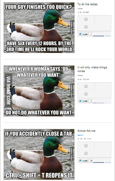 Three Duck memes swimming together in 9gag lake - 9GAG