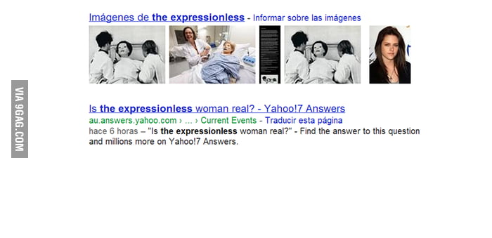 Looking for that expressionless thing and this came up - 9GAG