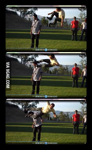 This is the way how I kick my friend - 9GAG