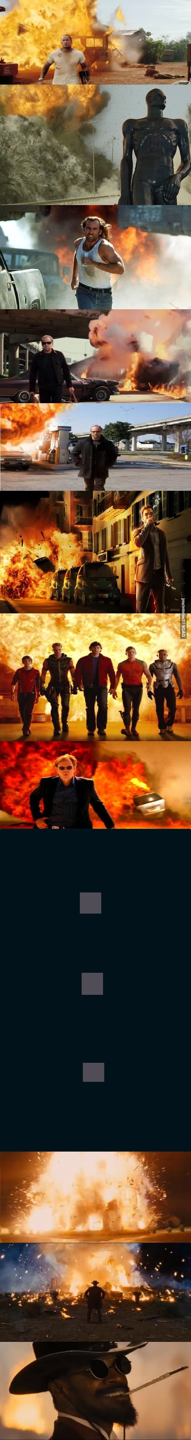 Cool guys don't look at explosions...?!? - 9GAG
