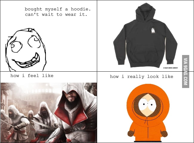 Feeling badass with a hoodie: self image vs reality - 9GAG