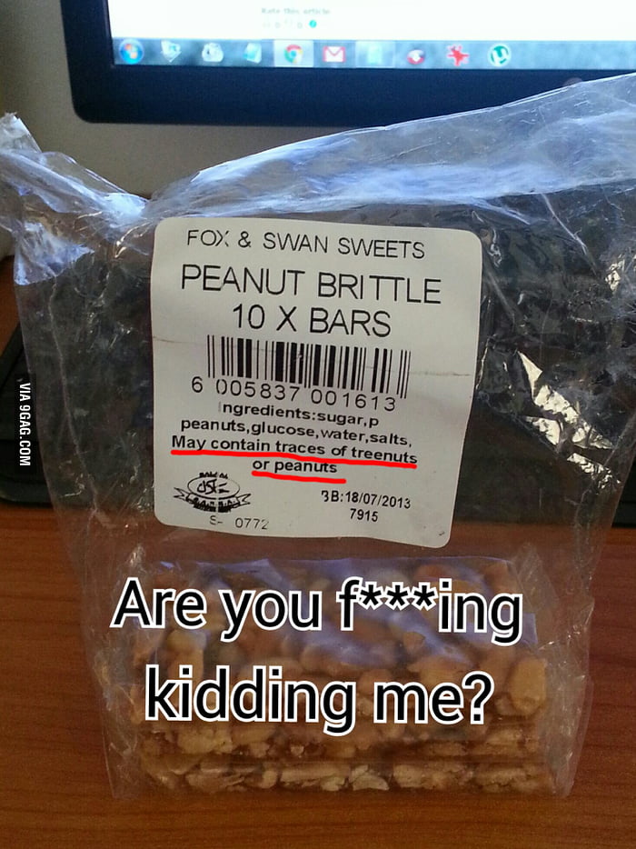 MIGHT contain traces of peanuts. - 9GAG