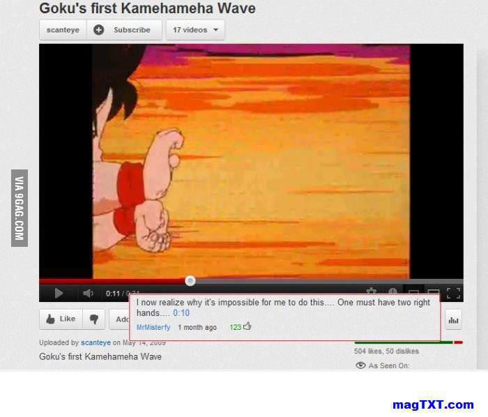 It is realy impossible to do kame hame wave - 9GAG