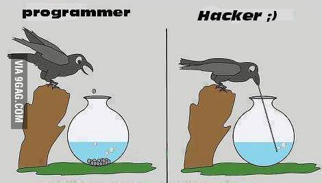 Programmer vs. Hacker - 9GAG