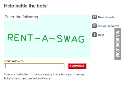 Just a captcha.. How about no? - 9GAG