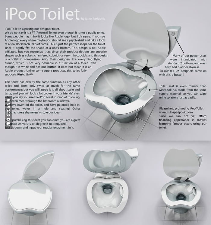 The iPoo Toilet by Milos Paripovic - 9GAG