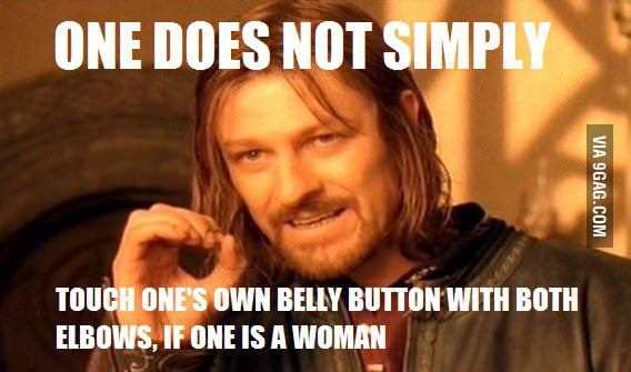Elbows to belly button - 9GAG