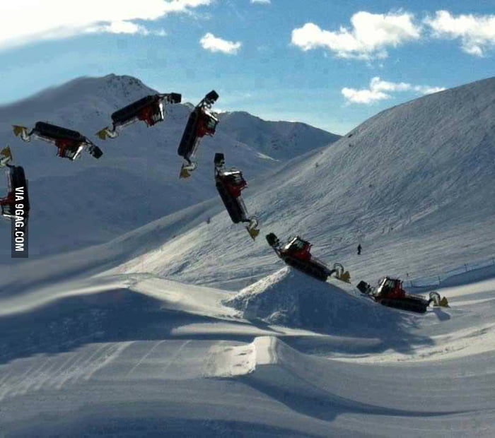 Snowcat Backflip - 9GAG