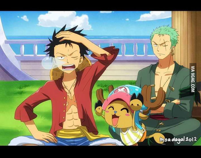 Luffy imitating Zoro - 9GAG