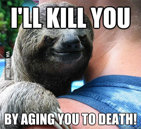 Suspiciously Evil Sloth - 9GAG