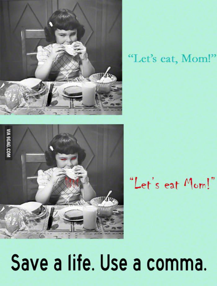 The worth of a comma - 9GAG