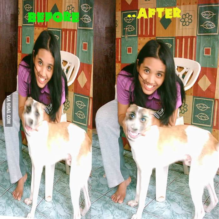 The editing turned to something freaky.... - 9GAG