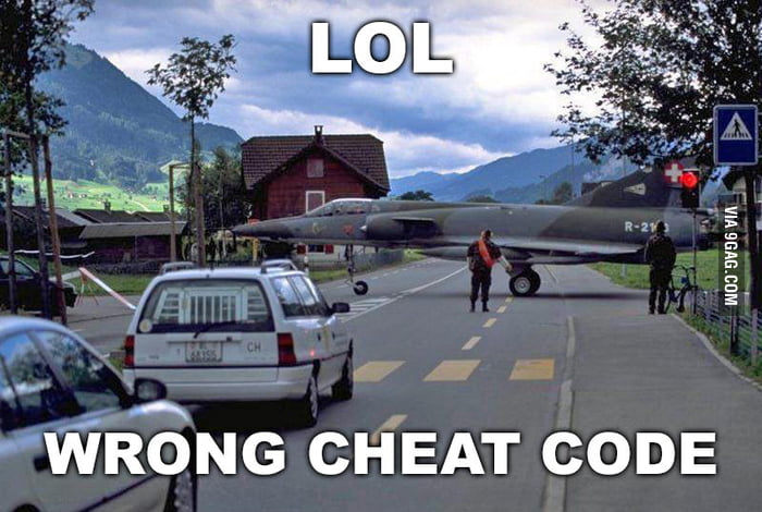 Wrong Cheat Code! - 9GAG