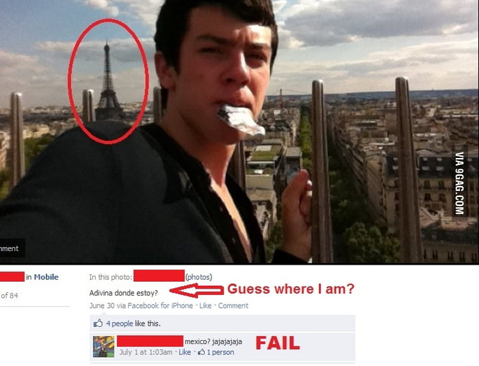 FAIL in Paris - 9GAG